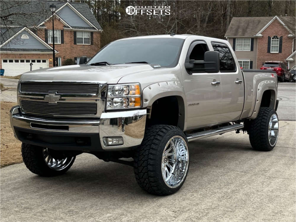 2008 Chevrolet Silverado 2500 HD with 24x14 -76 TIS 547c and 35/13.5R24 ...