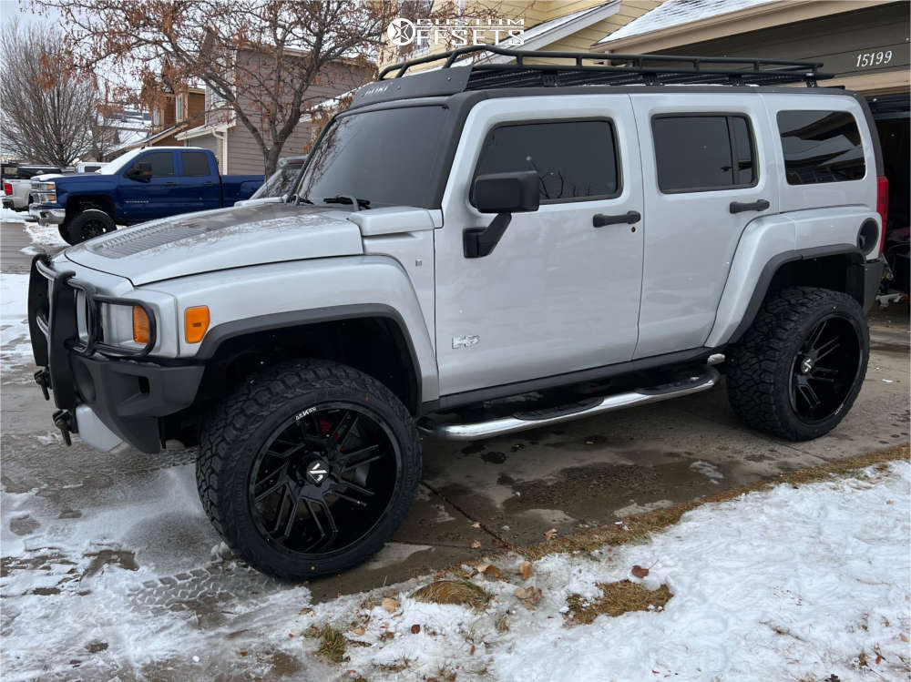 2009 Hummer H3 with 22x12 -51 ARKON OFF-ROAD Davinci and 33/12.5R22 ...