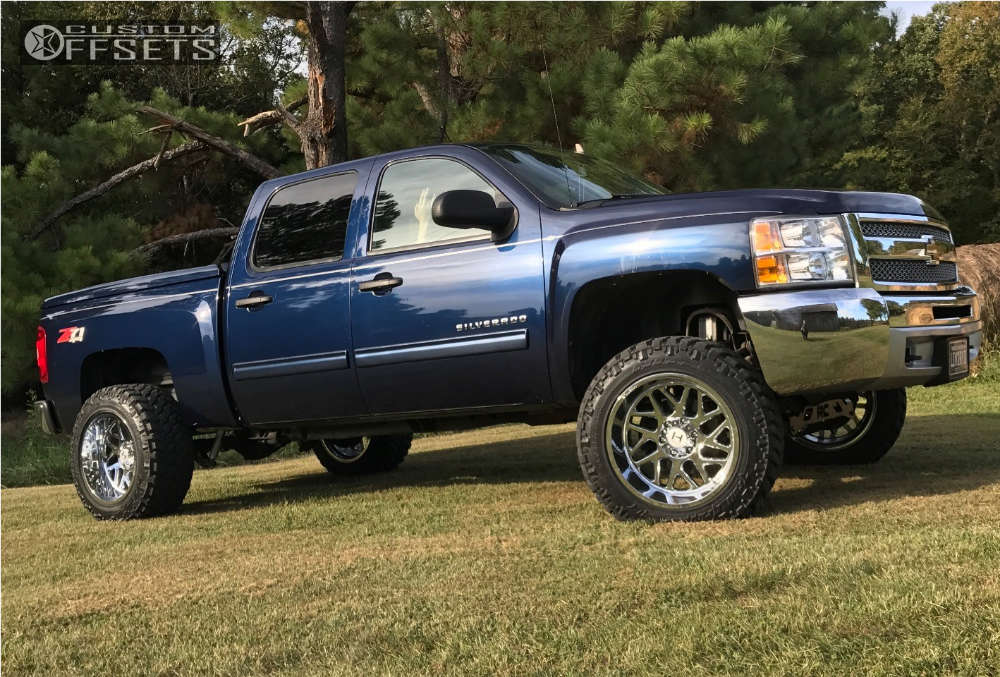 2012 Chevrolet Silverado 1500 with 20x12 -44 Hostile Sprocket and 33/12 ...