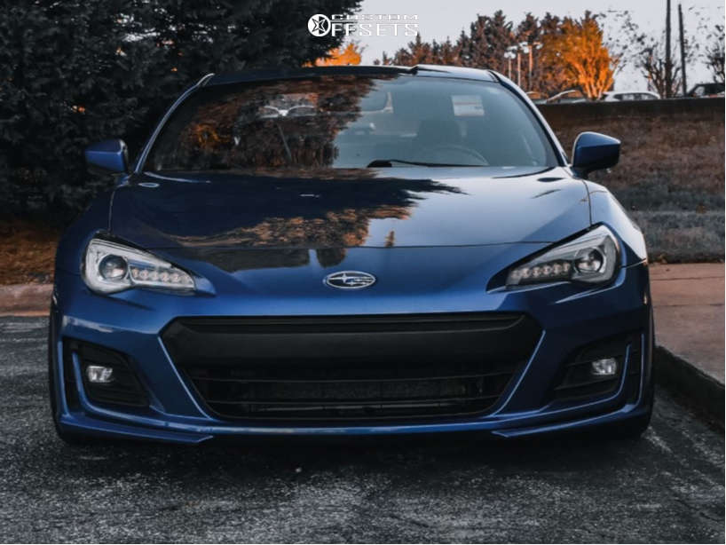 2017 Subaru BRZ with 18x9.5 38 Gram Lights 57cr and 255/35R18 Delinte ...