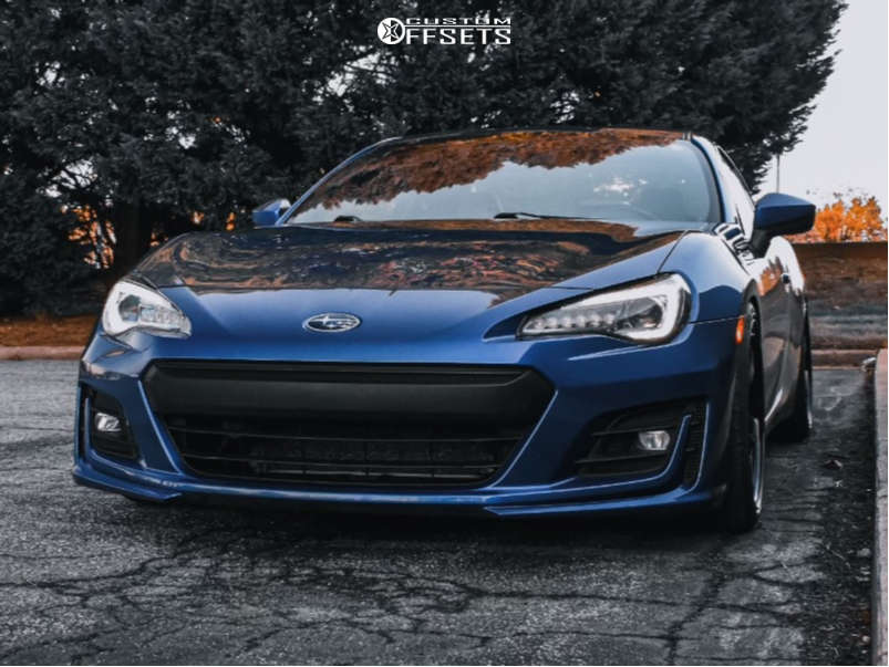 2017 Subaru BRZ with 18x9.5 38 Gram Lights 57cr and 255/35R18 Delinte ...