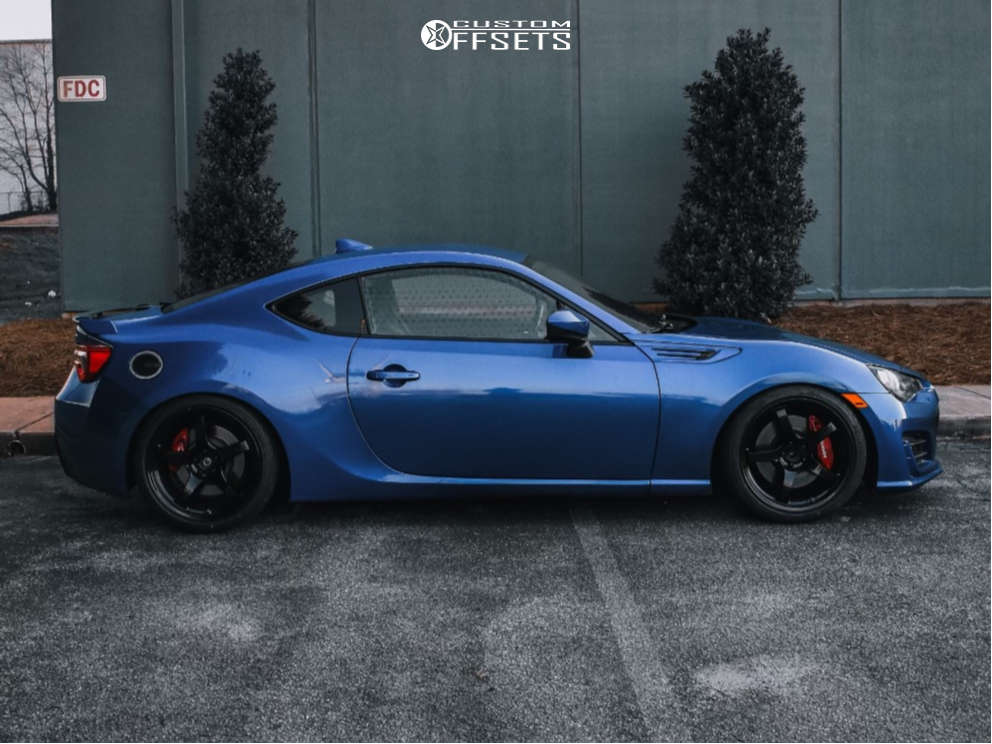 2017 Subaru BRZ with 18x9.5 38 Gram Lights 57cr and 255/35R18 Delinte ...