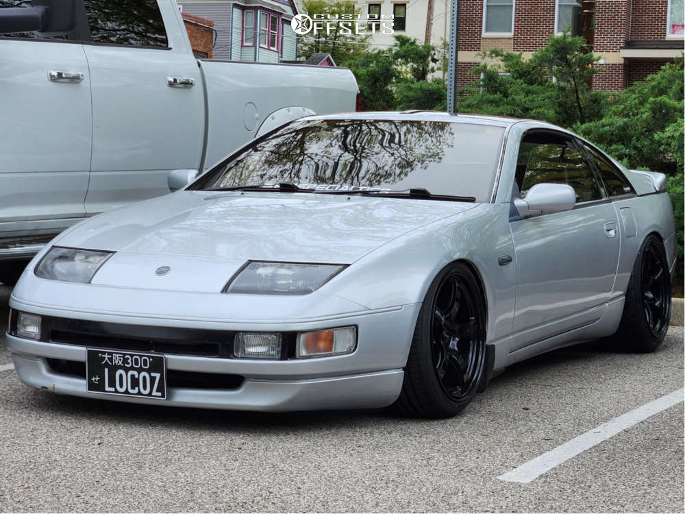 1989 Nissan 300ZX with 18x9.5 12 Rays Engineering Nismo 57CR and 225 ...