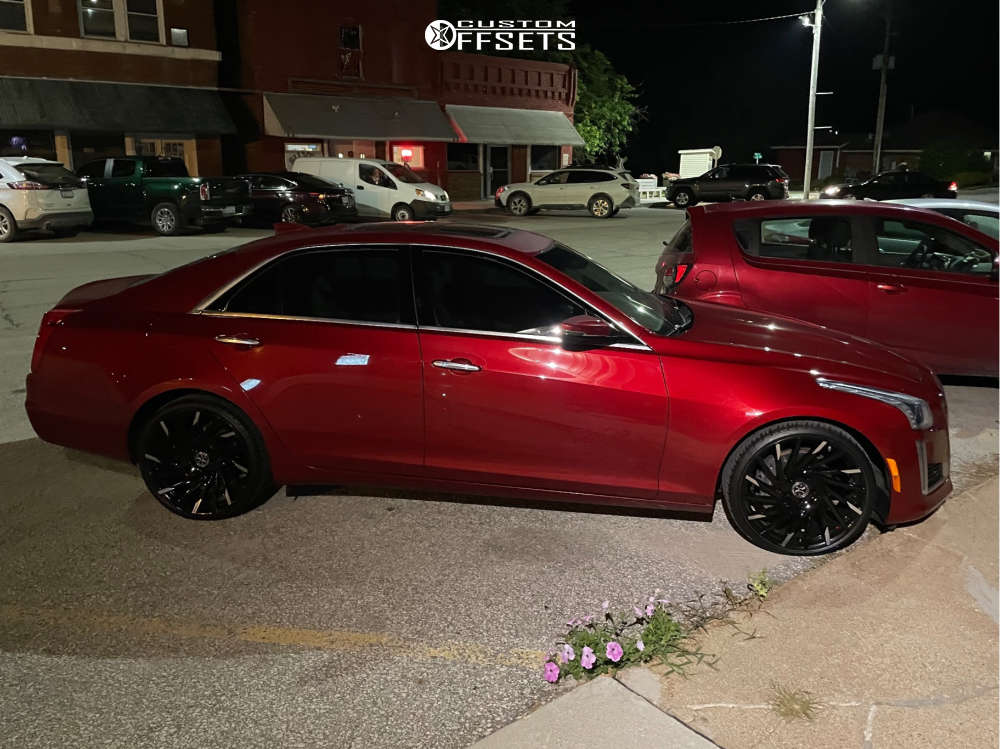 2016 Cadillac CTS with 20x8.5 35 Xcess X02 and 245/30R20 Delinte D7 ...