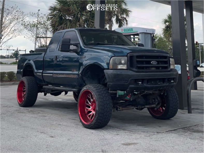 2000 Ford F-250 Super Duty with 24x14 -72 Tuff T4b and 35/13.5R24 Fury ...
