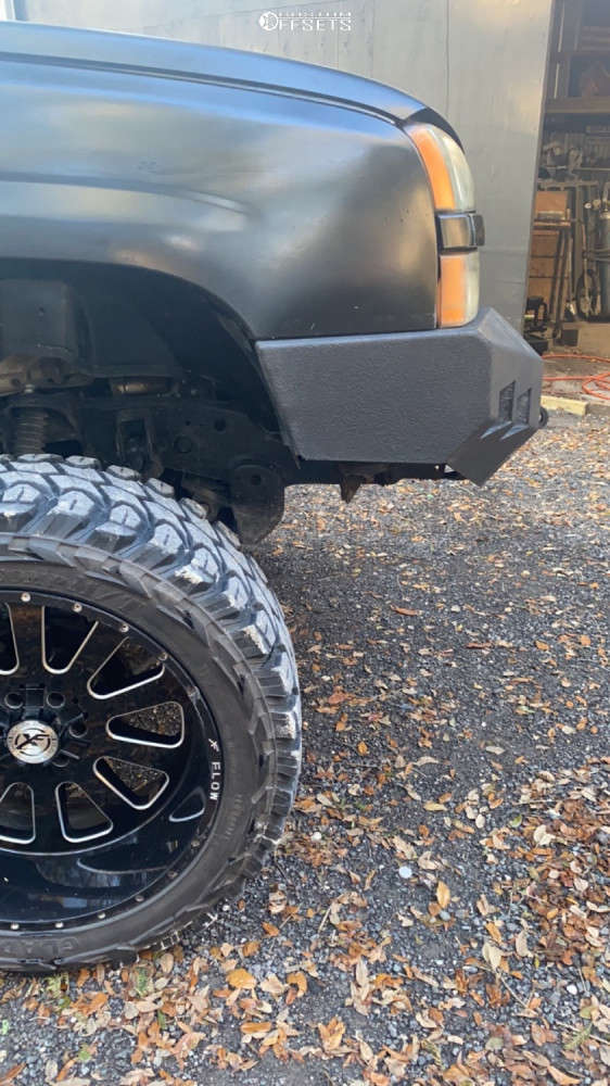 2003 Chevrolet Silverado 1500 with 24x12 -44 XF Flow Xfx-302 and 37/13.5R24 Gladiator Xcomp Mt ...