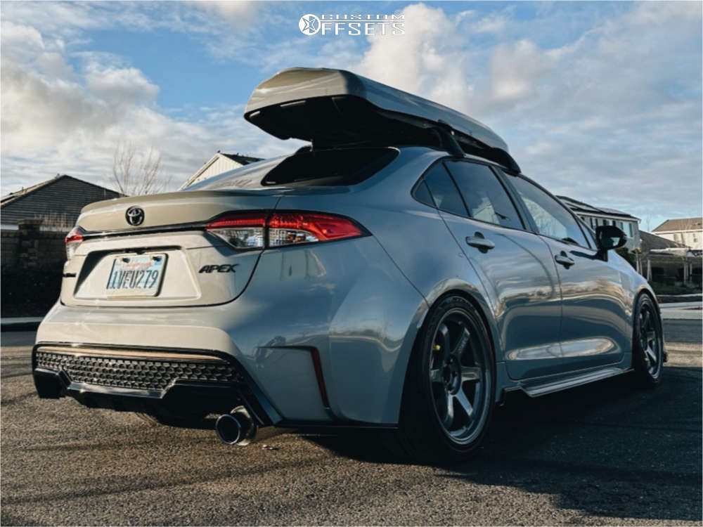 2022 Toyota Corolla with 18x9.5 40 Volk Te37sl and 265/35R18 Nitto ...