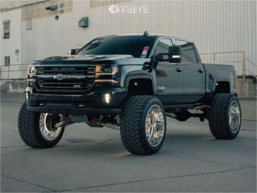 2016 Chevrolet Silverado 1500 with 26x16 -101 KG1 Forged Spreader and ...