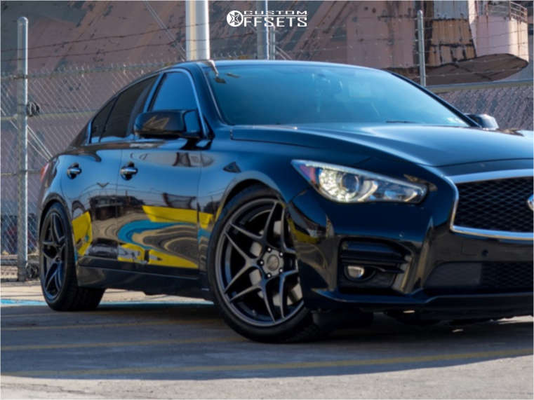2015 INFINITI Q50 with 19x9.5 35 Kansei Astro and 255/40R19 Bridgestone ...