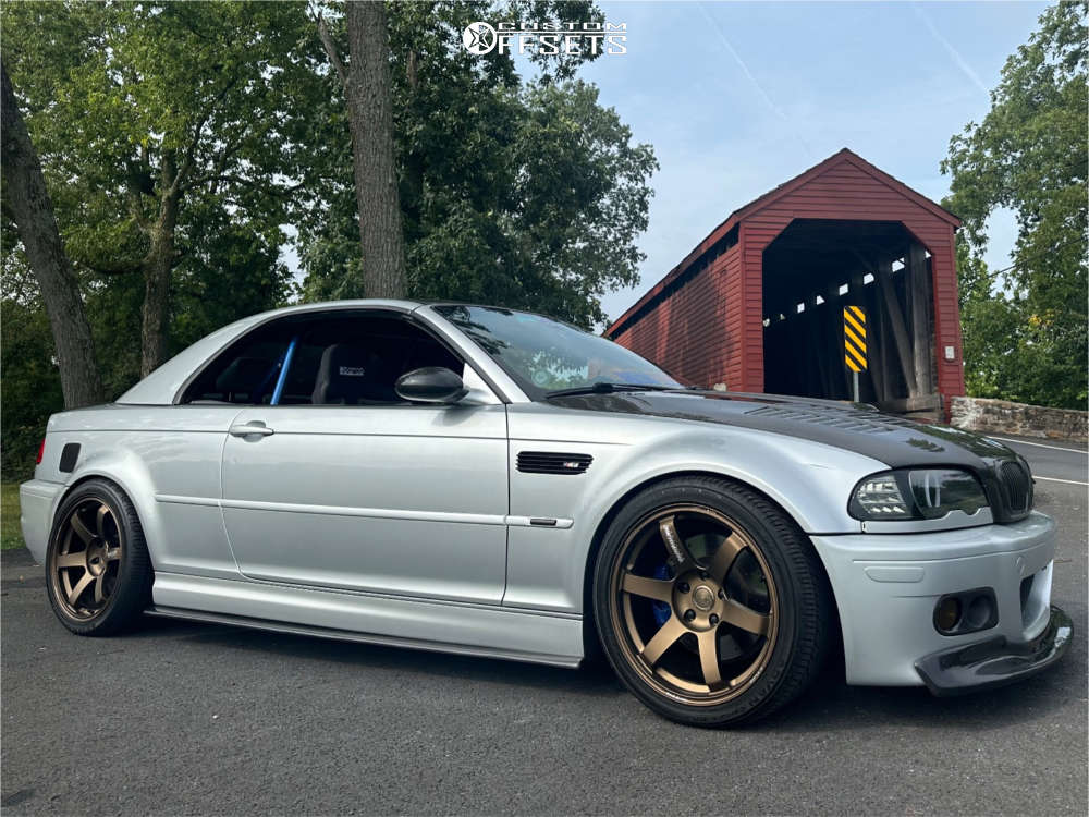 2002 BMW M3 with 18x9.5 22 Volk Te37 Saga S-plus and 265/35R18 Yokohama ...