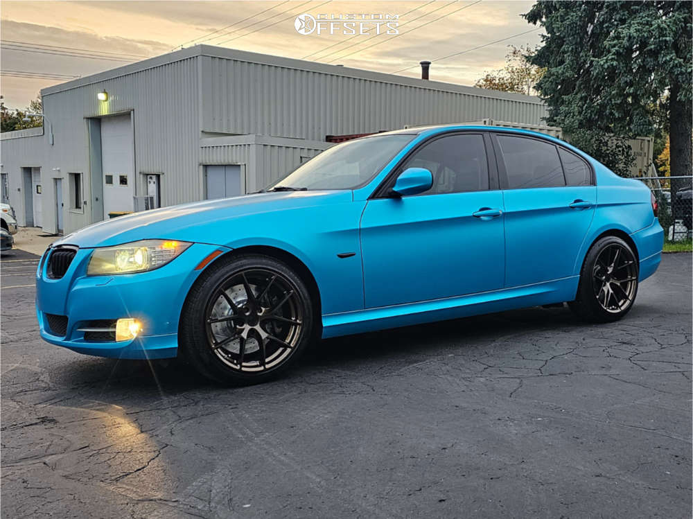 2010 BMW 335i XDrive with 18x8.5 35 Aodhan Aff7 and 225/45R18 Pirelli Cinturato P7 and Stock ...