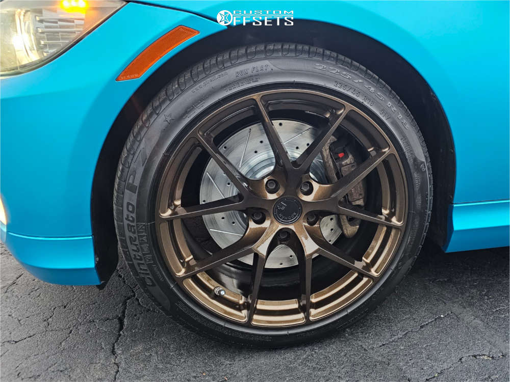 2010 BMW 335i XDrive with 18x8.5 35 Aodhan Aff7 and 225/45R18 Pirelli ...