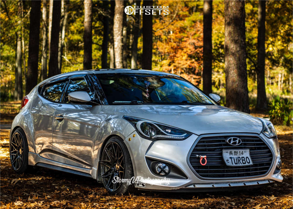 2016 Hyundai Veloster with 18x9.5 38 Enkei Tms and 225/35R18 Summit ...