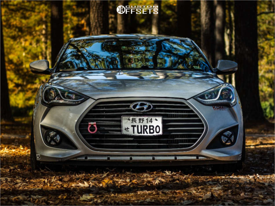 2016 Hyundai Veloster with 18x9.5 38 Enkei Tms and 225/35R18 Summit ...