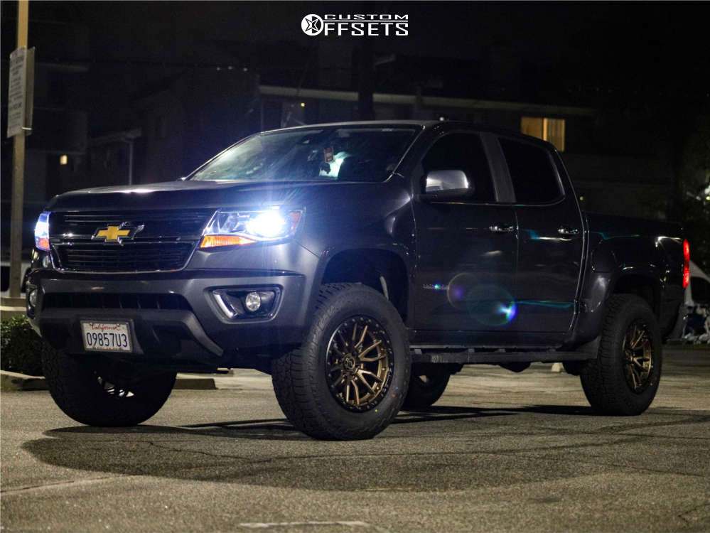 2016 Chevrolet Colorado with 18x9 1 Fuel Rebel 6 and 285/65R18 Falken ...