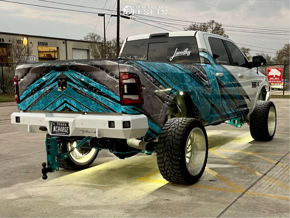 2017 Ram 2500 with 24x14 -76 JTX Forged Credo and 36/14.5R24 Versatyre ...