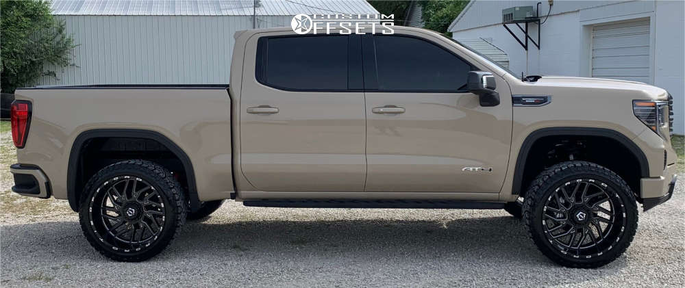 2023 GMC Sierra 1500 with 24x12 -44 TIS 544bm and 35/12.5R24 Venom ...
