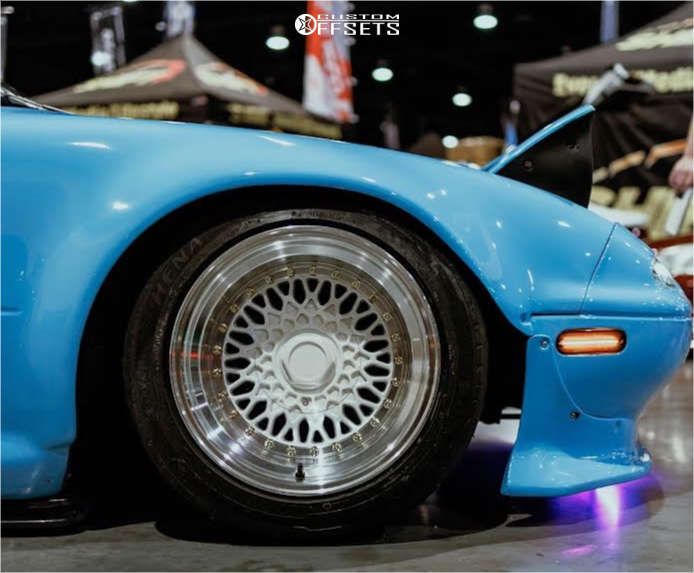 1993 Mazda Miata with 15x9 -20 ESM 002R and 195/45R15 Toyo Tires Extensa Hp Ii and Air ...