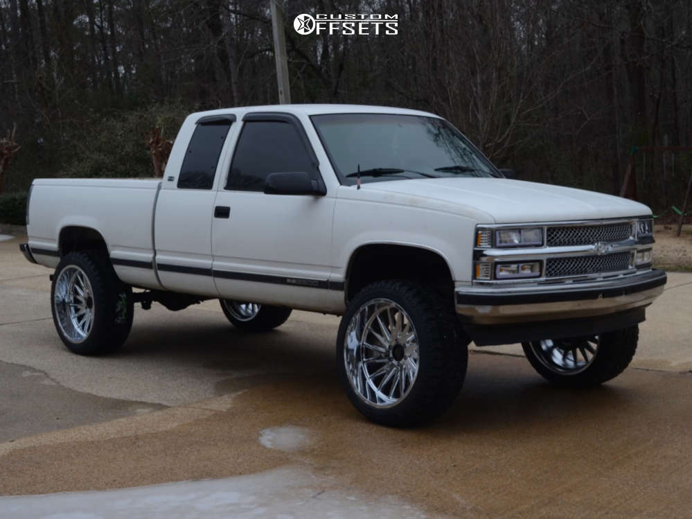 1994 GMC C2500 with 24x12 -44 TIS 547c and 35/12.5R24 Haida Hd869 and ...