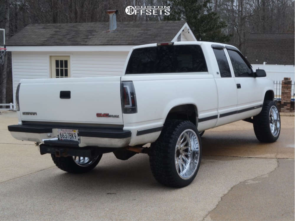 1994 GMC C2500 with 24x12 -44 TIS 547c and 35/12.5R24 Haida Hd869 and ...