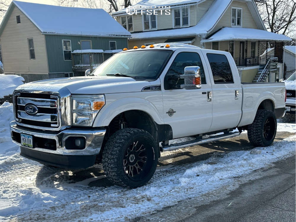 2014 Ford F-350 Super Duty with 22x12 -44 Axe Offroad Atlas and 33/12 ...