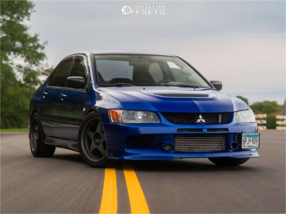 2006 Mitsubishi Lancer with 17x9 22 Desmond Regamaster Evo Ii and 255 ...
