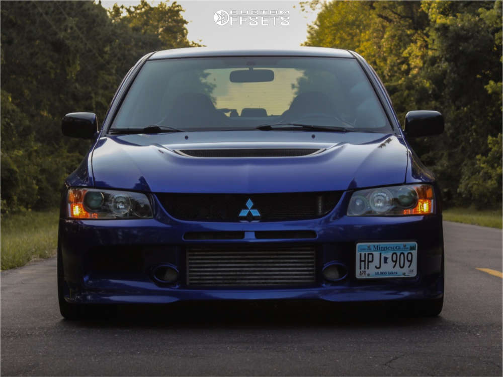 2006 Mitsubishi Lancer with 17x9 22 Desmond Regamaster Evo Ii and 255 ...