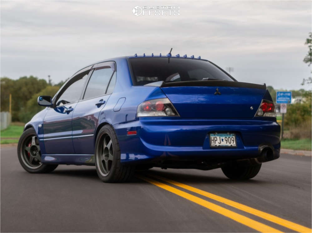 2006 Mitsubishi Lancer with 17x9 22 Desmond Regamaster Evo Ii and 255 ...