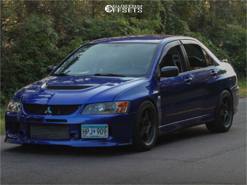 2006 Mitsubishi Lancer with 17x9 22 Desmond Regamaster Evo Ii and 255 ...