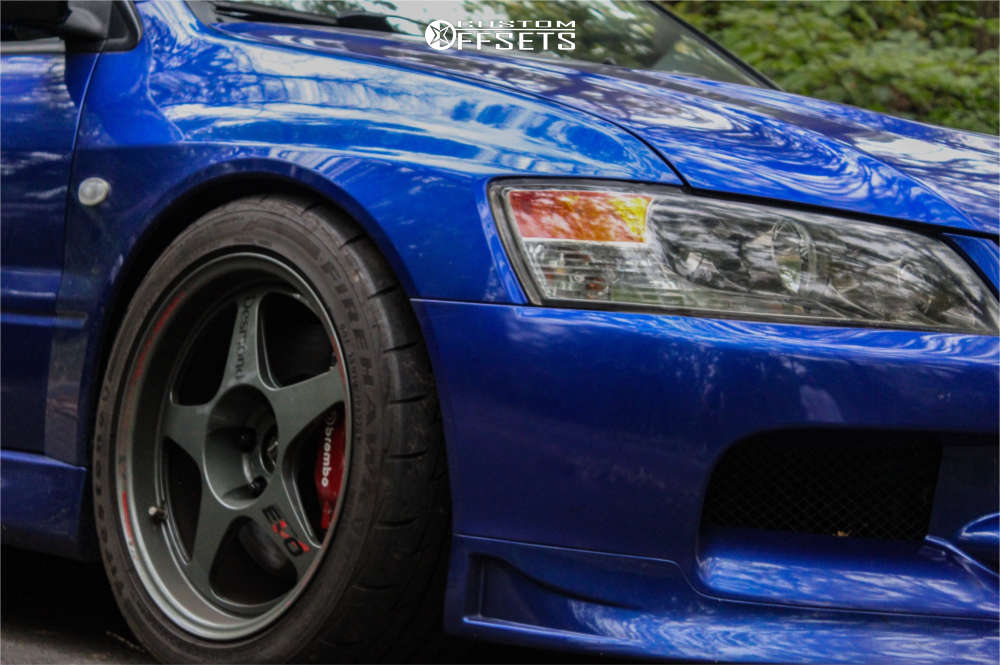 2006 Mitsubishi Lancer with 17x9 22 Desmond Regamaster Evo Ii and 255 ...