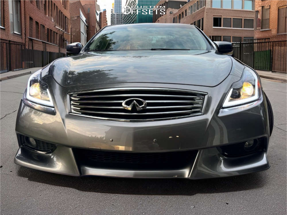 2011 INFINITI G37 with 19x9.5 22 Kansei Tandem and 255/35R19 Hankook Ventus V12 Evo 2 and ...