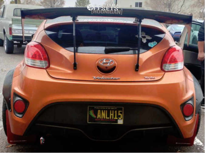 2016 Hyundai Veloster with 18x10.5 20 XXR 527d and 265/35R18 Kumho ...