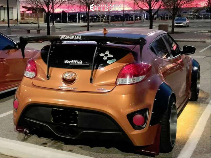 2016 Hyundai Veloster with 18x10.5 20 XXR 527d and 265/35R18 Kumho ...