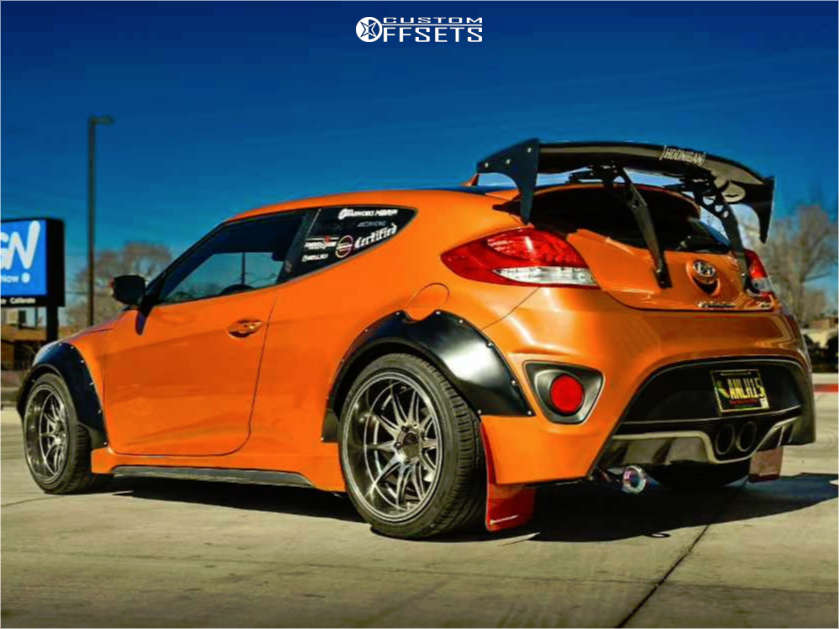 2016 Hyundai Veloster with 18x10.5 20 XXR 527d and 265/35R18 Kumho ...