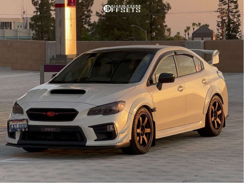 2020 Subaru WRX with 18x9.5 38 Volk Te37 Saga and 265/40R18 Continental ...