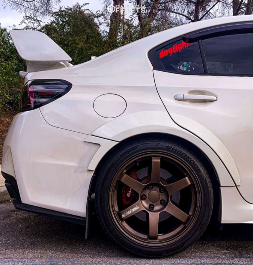 2020 Subaru WRX with 18x9.5 38 Volk Te37 Saga and 265/40R18 Continental ...