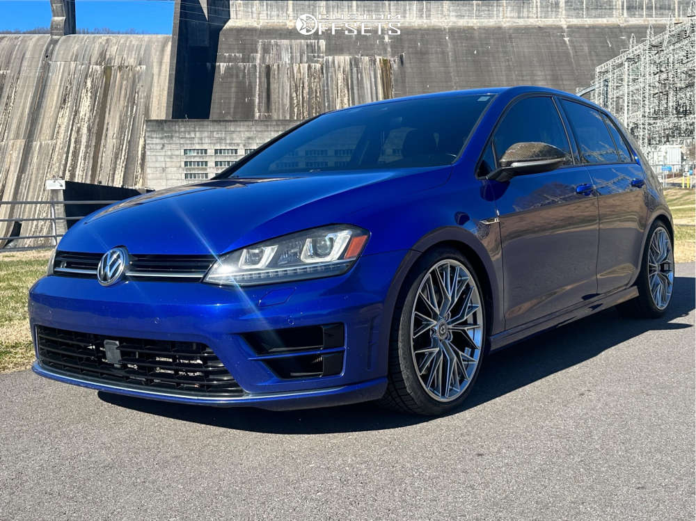 2017 Volkswagen Golf R with 19x8.5 45 HRE FlowForm Ff28 and 235/35R19 ...
