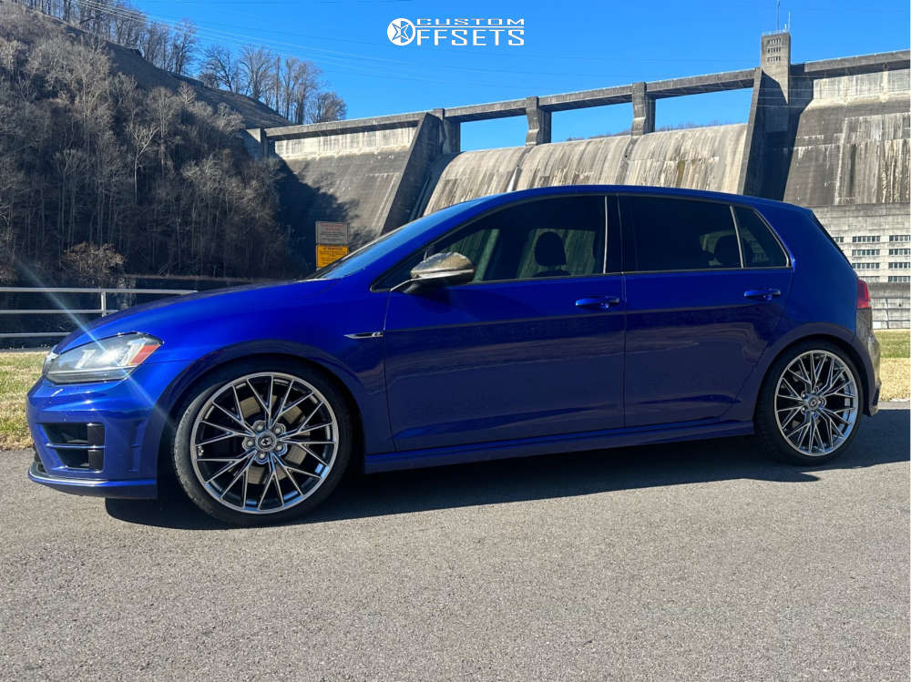 2017 Volkswagen Golf R with 19x8.5 45 HRE FlowForm Ff28 and 235/35R19 ...