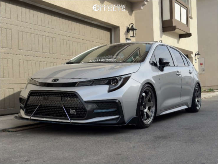 2022 Toyota Corolla with 18x8.5 35 AVID1 Av6 and 225/40R18 Dunlop Sp ...