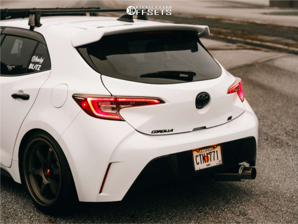 2022 Toyota Corolla with 18x9.5 35 Aodhan Ah08 and 225/40R18 Nitto Neo ...