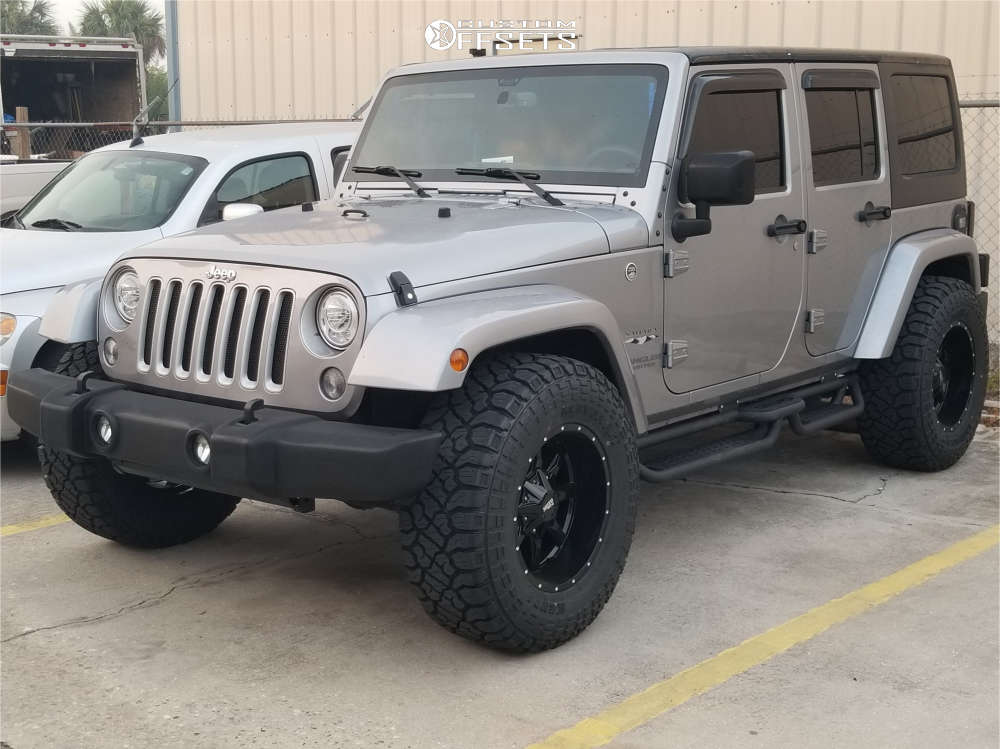 2017 Jeep Wrangler with 18x10 -24 Moto Metal Mo970 and 35/12.5R18 Kenda ...