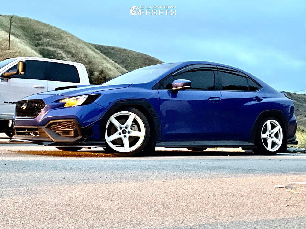 2022 Subaru WRX with 18x9.5 38 Option Lab R555 and 245/40R18 Hankook ...