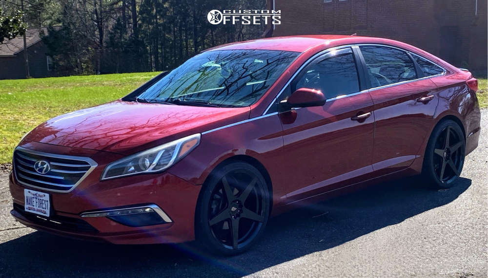 2015 Hyundai Sonata with 20x8.5 35 Mach Mp52 and 245/35R20 Crosswind ...