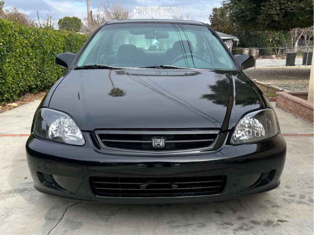 1999 Honda Civic with 16x8 25 JNC Jnc010 and 195/45R16 Nexen N Fera SU1 ...