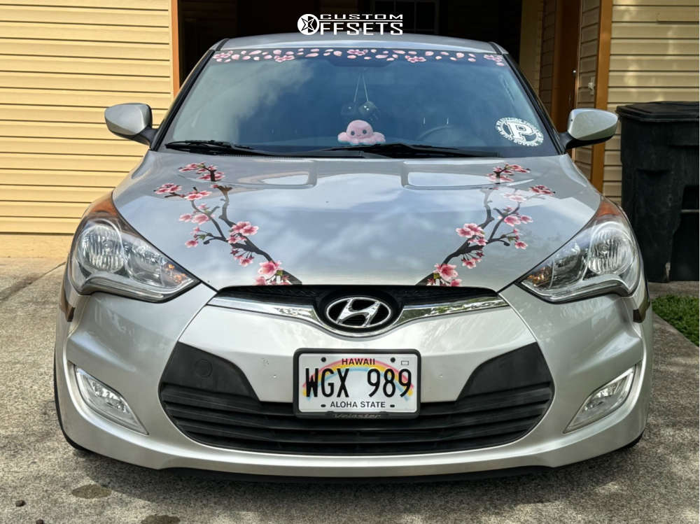 2017 Hyundai Veloster with 18x8.5 25 XXR 571 and 215/35R18 Vercelli ...