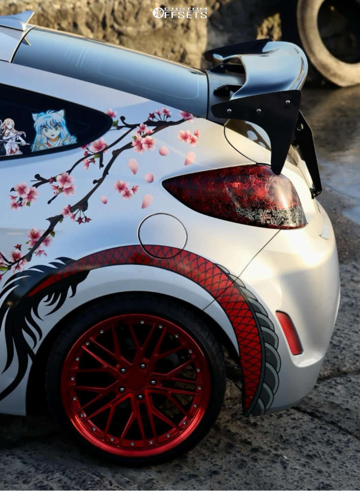 2017 Hyundai Veloster with 18x8.5 25 XXR 571 and 215/35R18 Vercelli ...