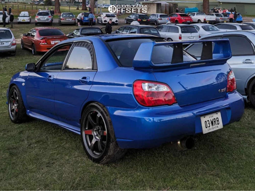 2003 Subaru Impreza with 18x9.5 45 Volk Te37 and 265/45R18 Hankook ...