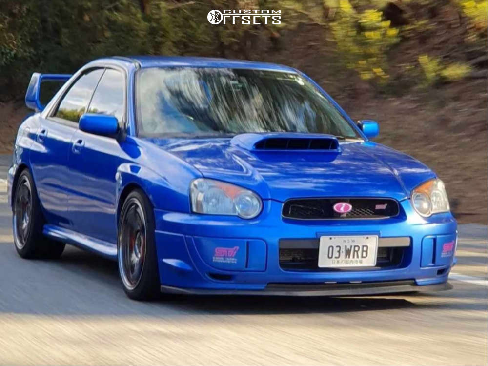 2003 Subaru Impreza with 18x9.5 45 Volk Te37 and 265/45R18 Hankook ...