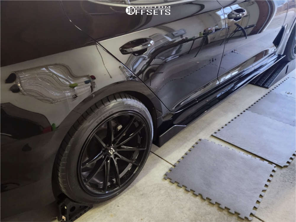 2018 Kia Stinger with 19x9.5 25 Konig Oversteer and 245/40R19 Ohtsu ...