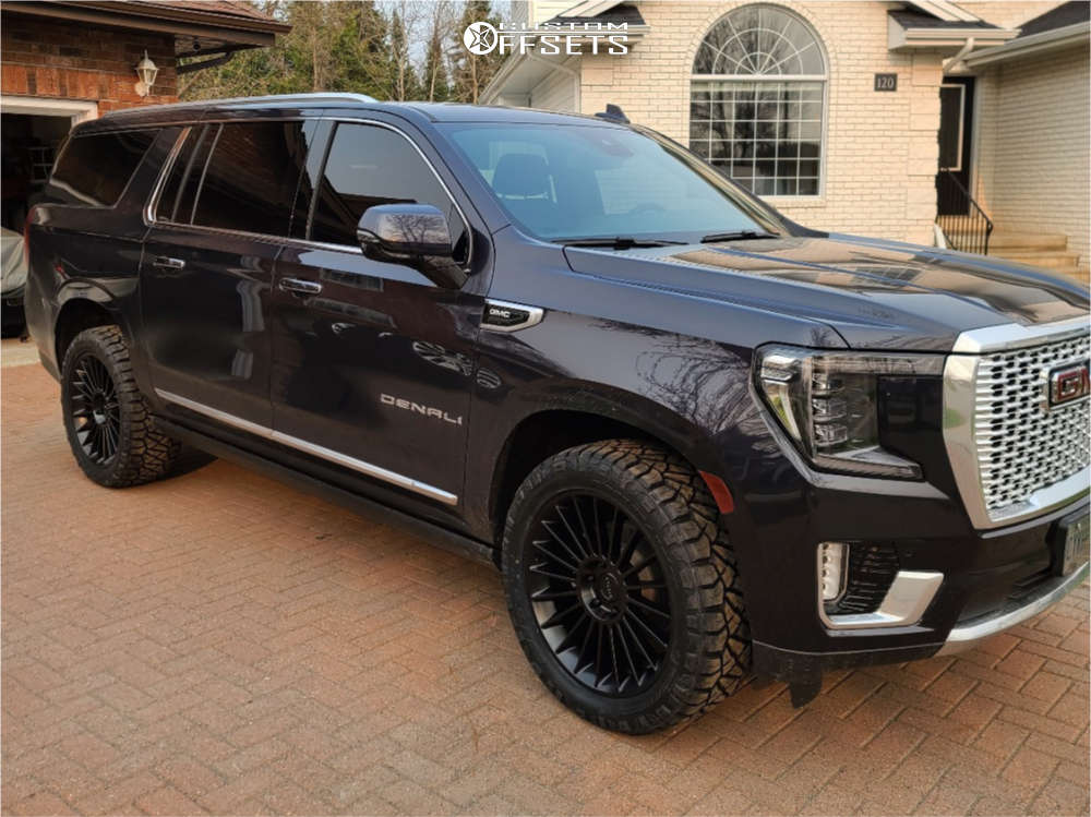 2023 GMC Yukon XL with 22x9.5 25 Status Venti and 285/50R22 Nitto Ridge ...